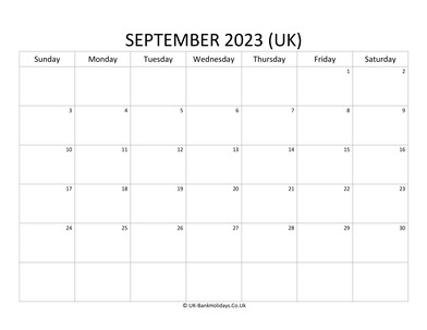 2024 Printable Calendar Templates for United Kingdom | UK-BankHolidays ...