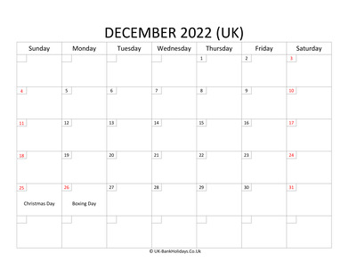 2023 Printable Calendar Templates for United Kingdom | UK-BankHolidays ...